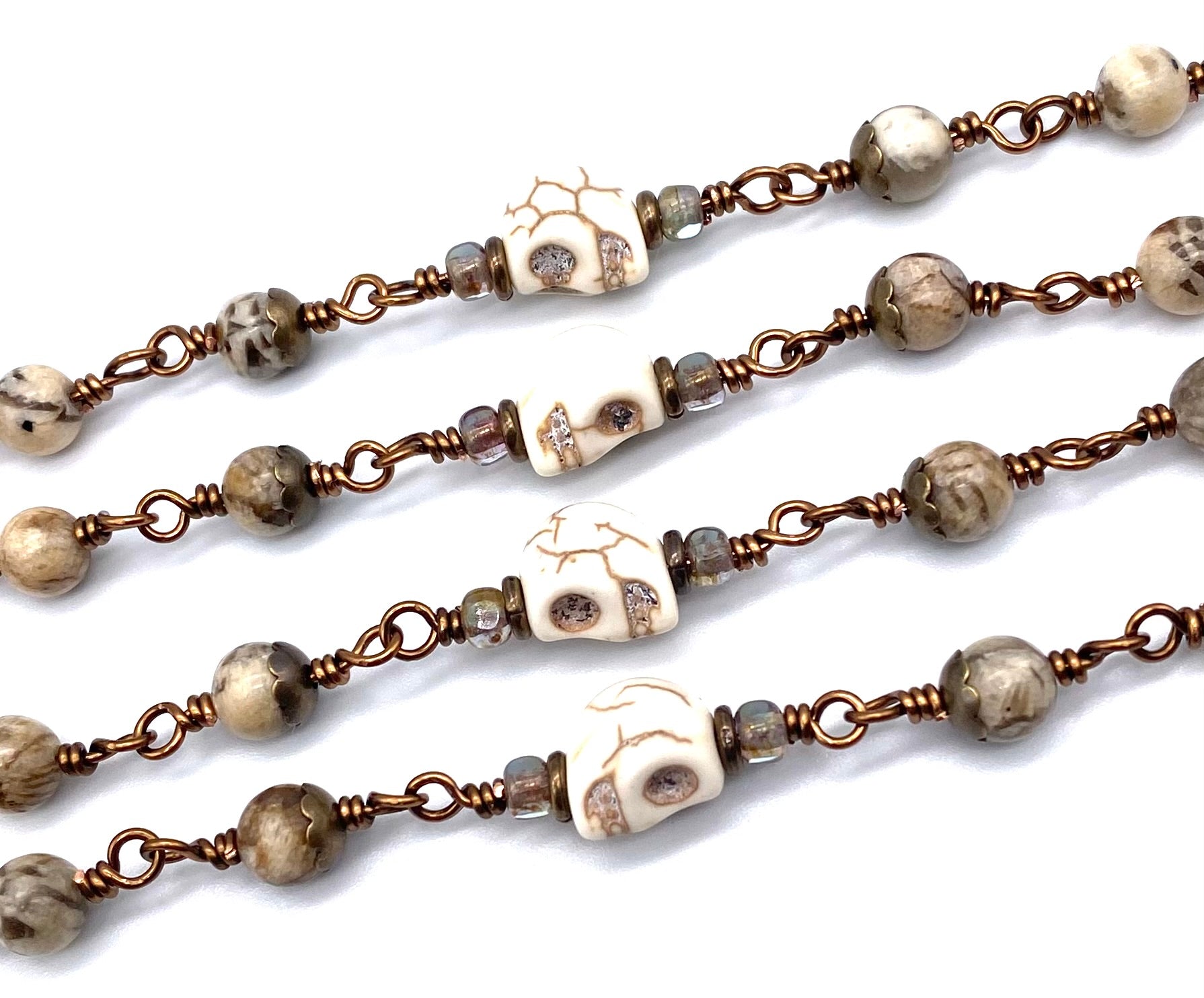 Natural Stone Rosary | Durable Handmade Catholic Rosary Beads Memento ...