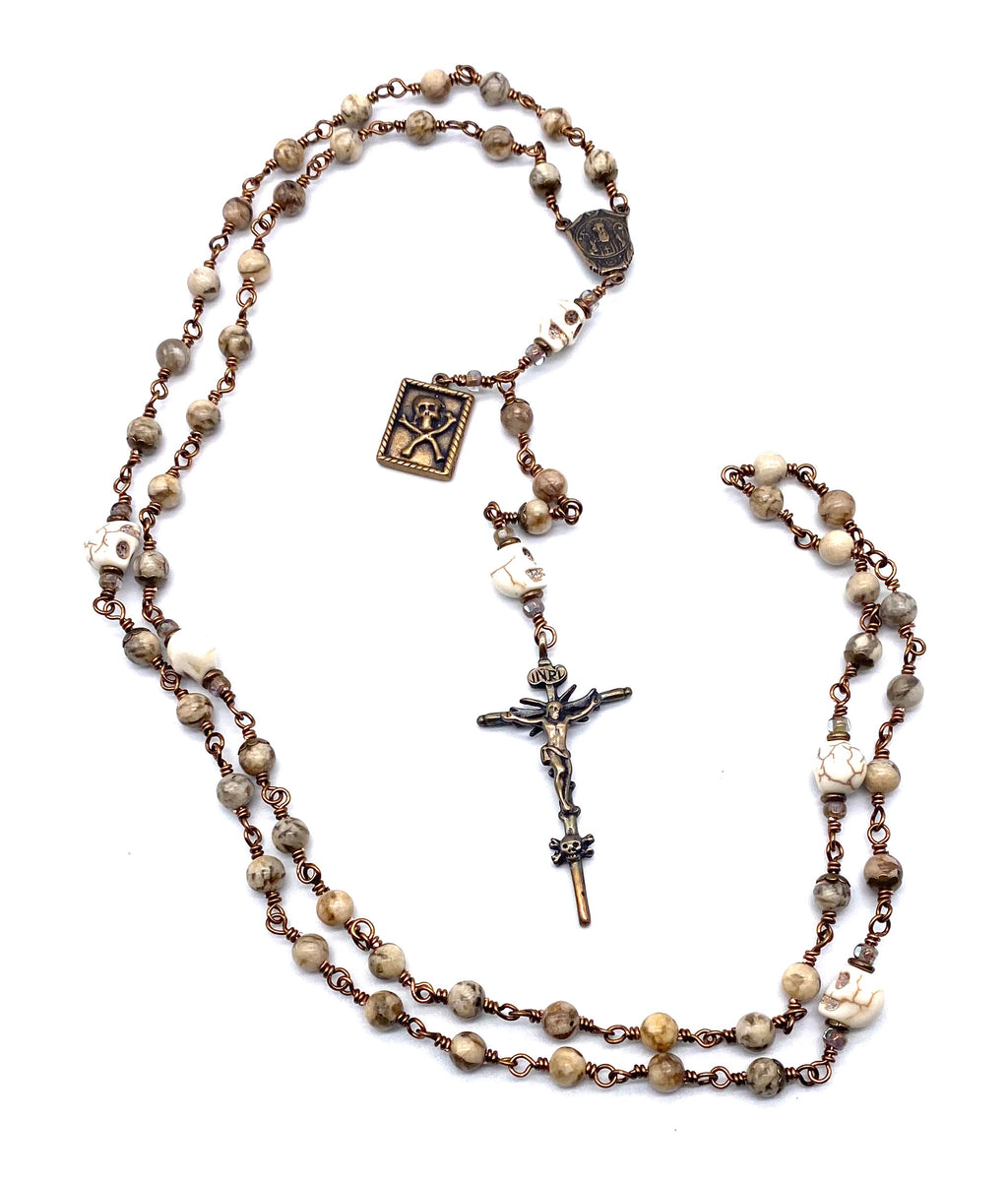 Natural Stone Rosary | Durable Handmade Catholic Rosary Beads Memento ...
